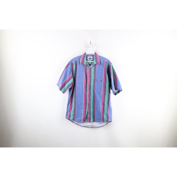 Vintage | Shirts | Vintage 9s Streetwear Mens Small Faded Rainbow ...